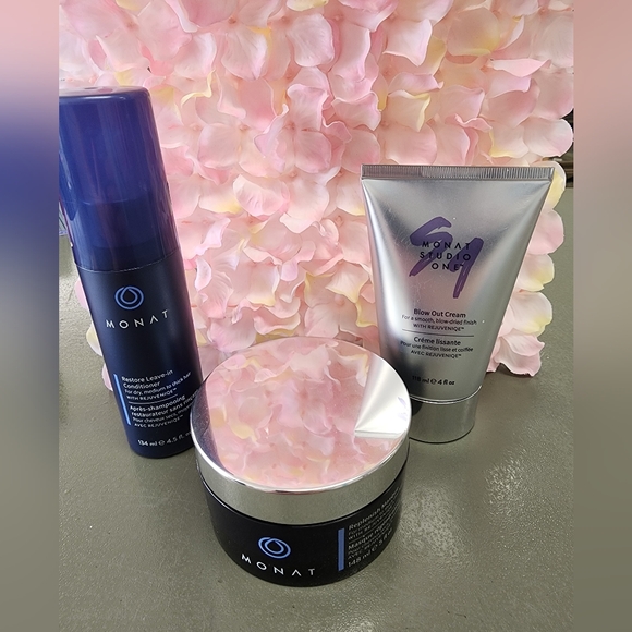 MONAT GLOBAL | Bath & Body | New 3pc Monat Hair Set Mask Blow Out Cream ...
